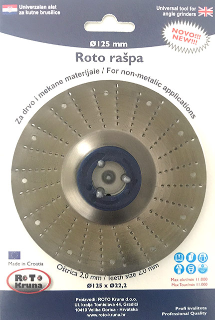ROTO RAŠPA Ø125MM STANDARD RT-125S - Inter diskont